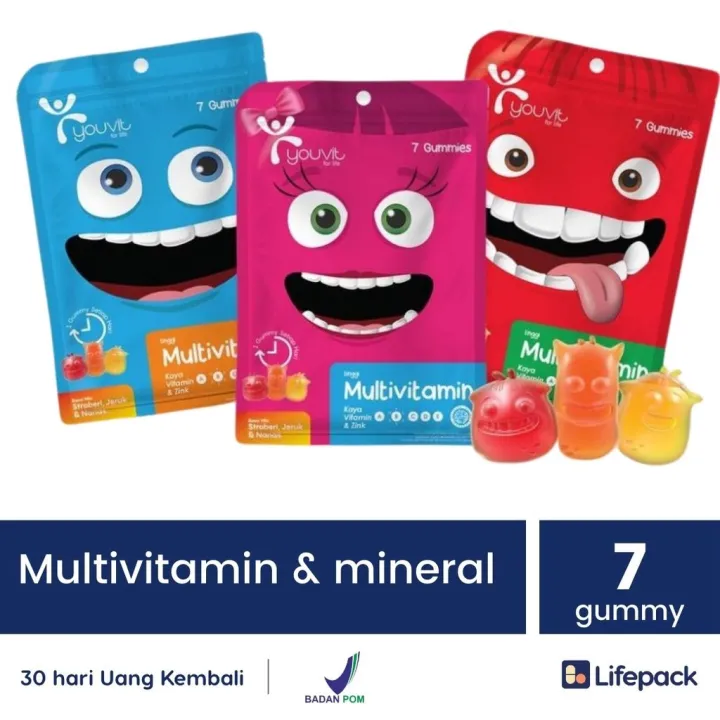 Youvit Multivitamin Gummy For Kids, Multivitamin untuk Kesehatan Anak ...