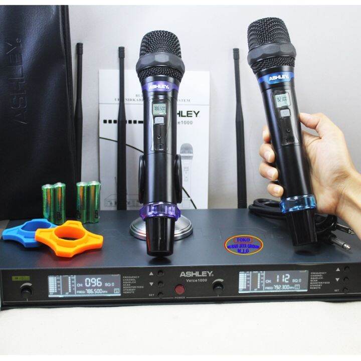 Mic Wireless Ashley Voice-1000 Microphone Werles Tanpa Kabel / Mikrofon ...
