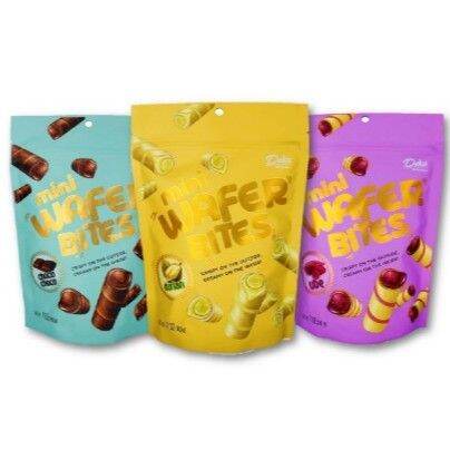 DEKA MINI WAFER BITE UBE,DURIAN & CHOCO ALL 200G | Lazada