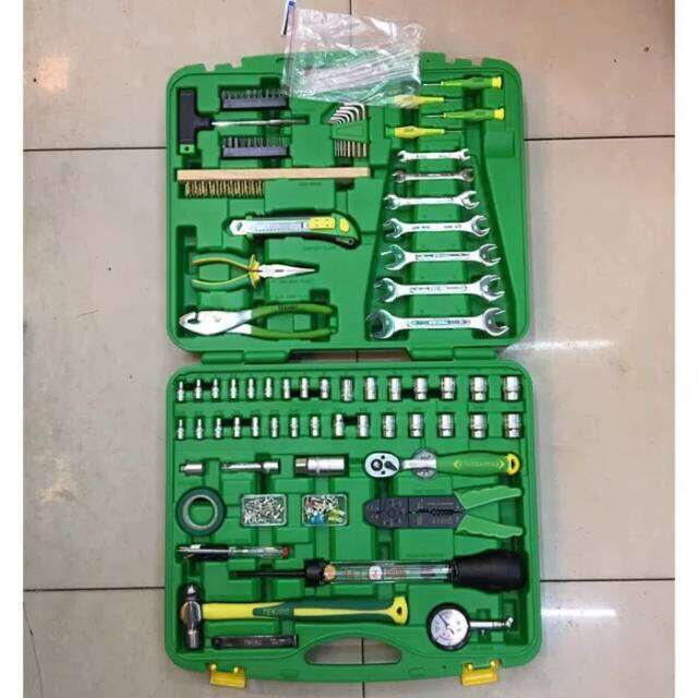 TEKIRO mekanik tool set 130 pcs box plastik / perkakas kunci | Lazada Indonesia