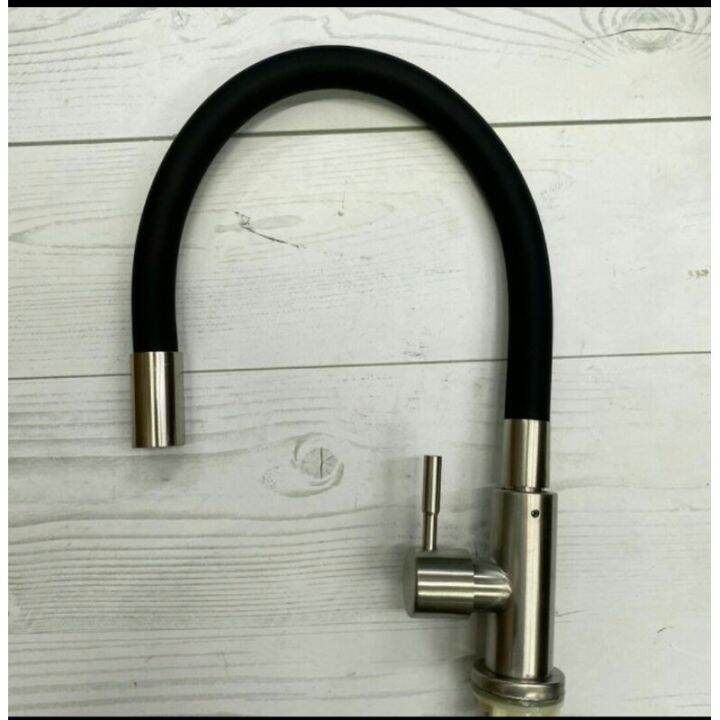 Kran sink stainless sus 304 hitam / Keran sink flexible stainless hitam ...