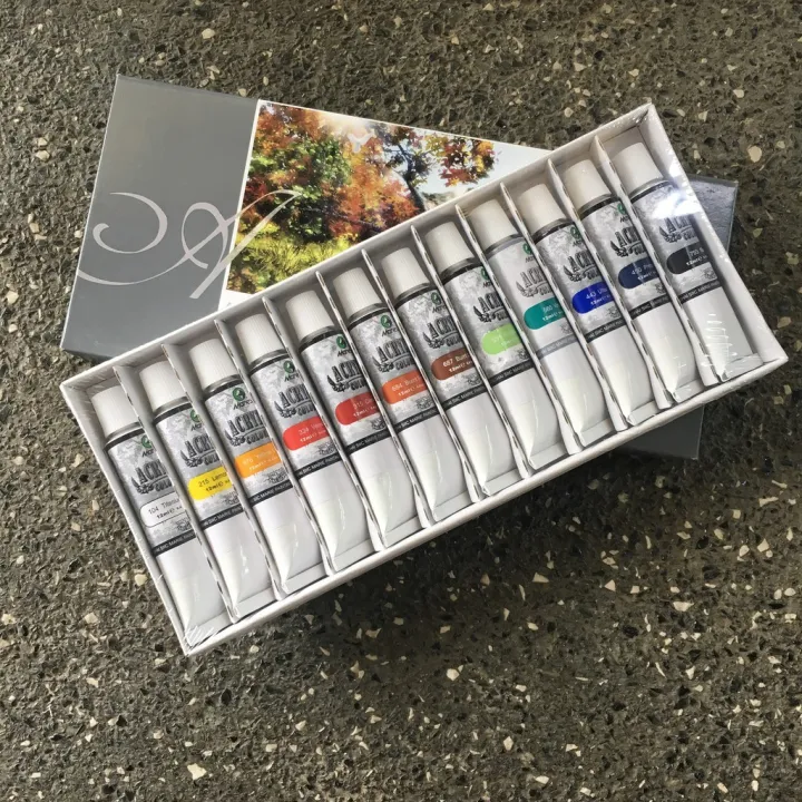 Cat Lukis Akrilik Maries Acrylic Colour Set 12 Warna x 12 ml Series ...