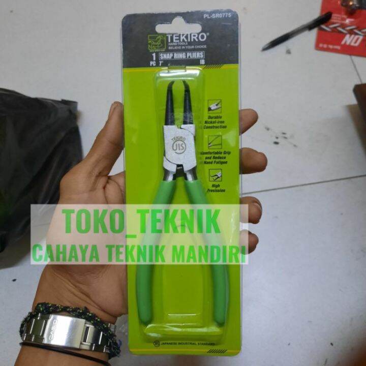 tang snap ring IB ukuran 7" inchi TEKIRO tang spi bengkok tutup ...