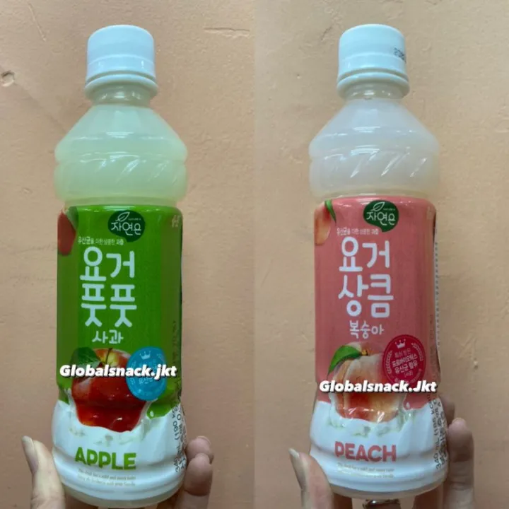 WOONGJIN MINUMAN YOGURT RASA PERSIK / APEL - PEACH / APPLE DRINK ...