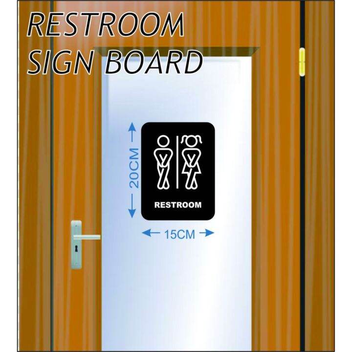 Toilet RESTROOM Akrilik Sign Acrylic Modern 15x20 Sign Board Papan ...