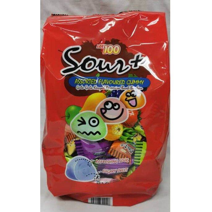 LOT 100 SOUR GUMMY ASSORTED 600G | Lazada
