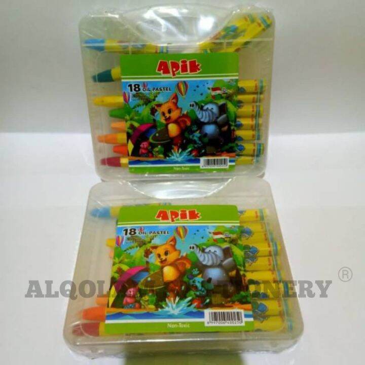 SATU SET ( 18 WARNA ) Oil Pastel Crayon Apik 18 Warna | Lazada Indonesia