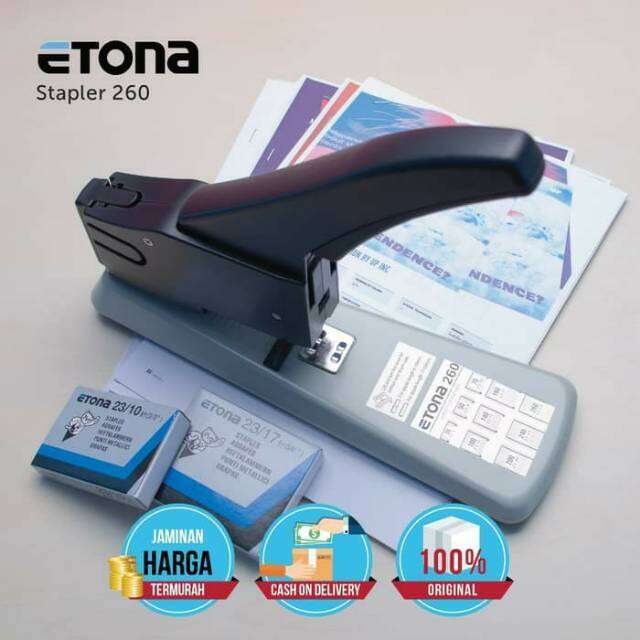 Stapler Etona 260 Heavy Duty / Stapler besar 245 halaman. BONUS ISI 23/ ...