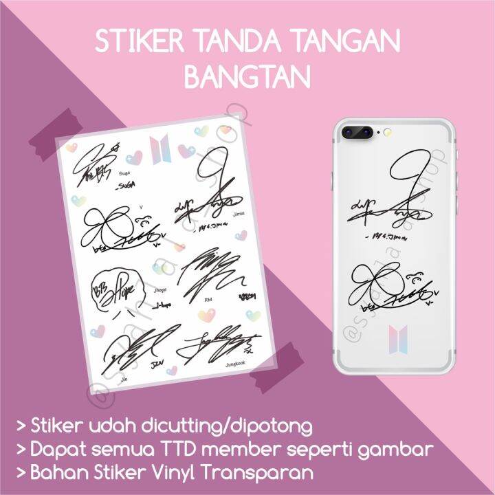 STIKER TANDA TANGAN BANGTAN | Lazada Indonesia