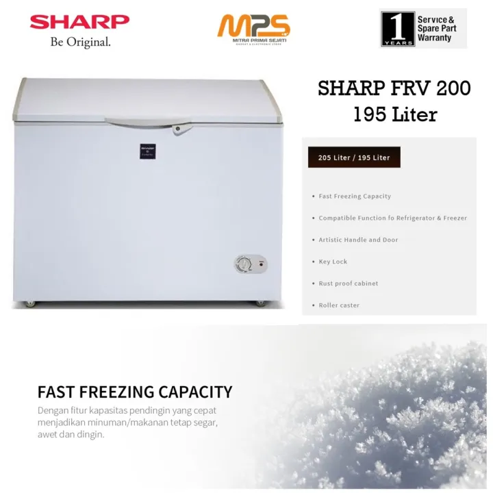Chest Freezer Sharp FRV 200 (Lemari Beku Buka Atas - 195 Liter) | Lazada Indonesia