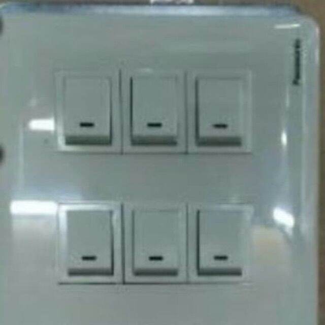 saklar grid switch panasonic 6 gang tipe full color 6gang | Lazada Indonesia