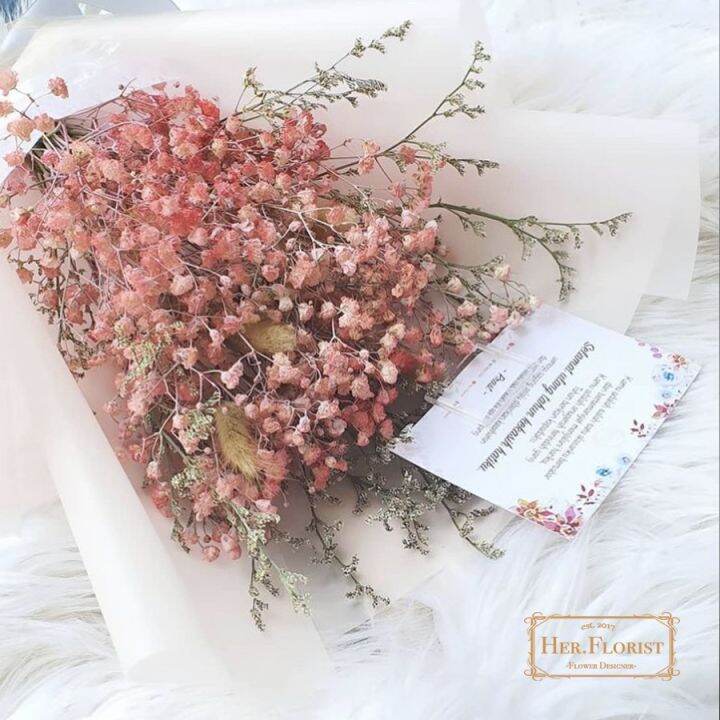 HER.FLORIST [DRIED] Bunga Baby Breath Kering/Dried Flower Bouquet ...