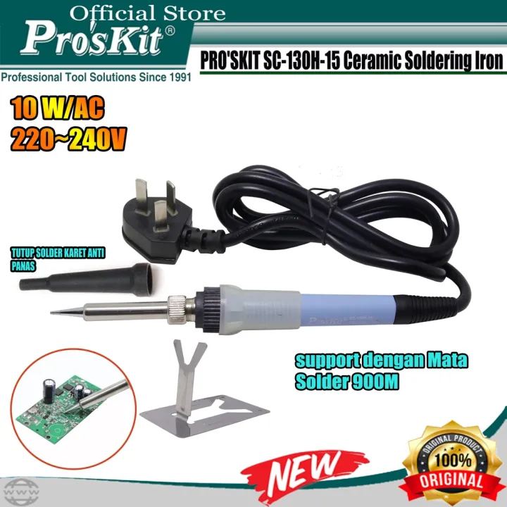 Pro'skit Solder Tangan Listrik Proskit SC-130H-15 10W Mata Soldering Iron 900M Solder Listrik 10 ...