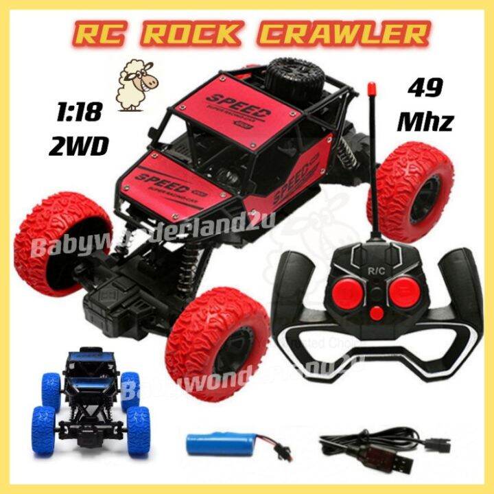 RC Car Kereta Kontrol 27MHz 49MHz Rock Crawler 2WD Remote Control Car ...