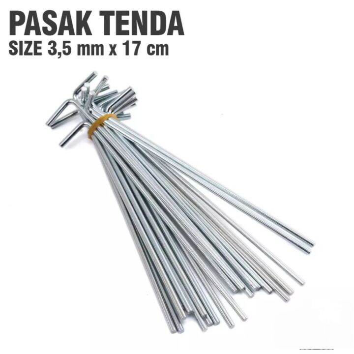 Pasak Tenda Size 3,5 mm x 17 cm Stainles Steel - Pasak Camping Outdoor ...