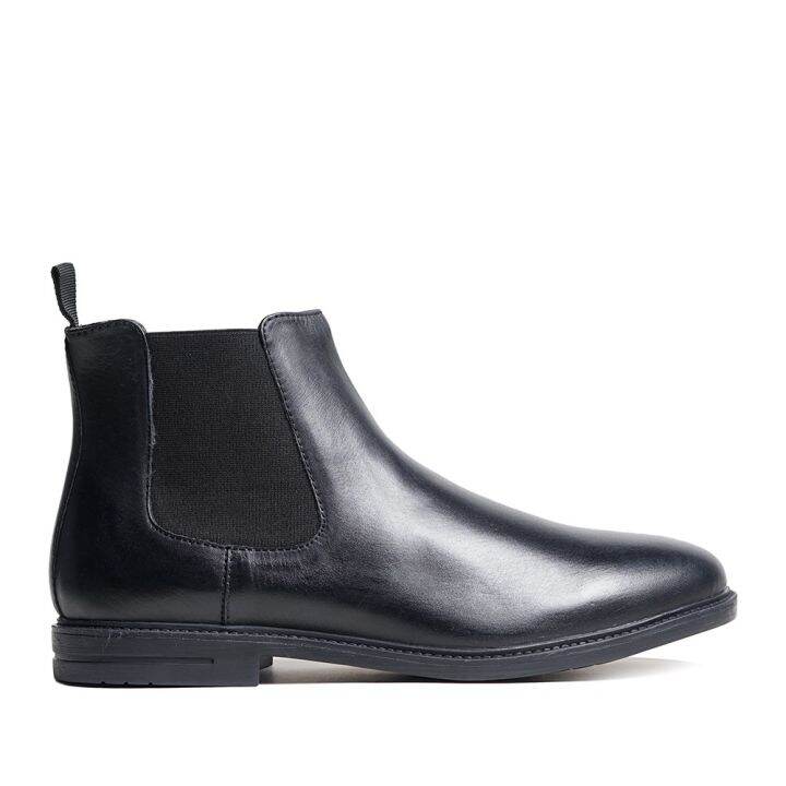 Prabu - Sepatu Kulit Chelsea Boots Pria Aksa Black | Lazada Indonesia