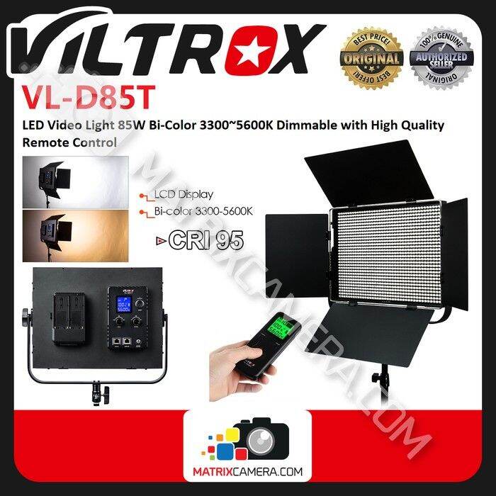 Viltrox VL-D85T LED Video Light 85W Bi-Color 3300~5600K Dimmable ...