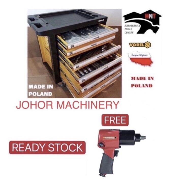 YT-58540 POLAND VOREL 6 Drawer Tool Cart With Tools 177pcs( FREE ...