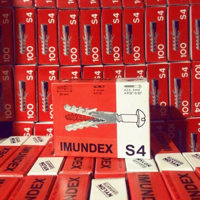 Fisher Fiser Viser IMUNDEX S4 Isi 100 pcs Piser Tanam Lubang Dinding ...