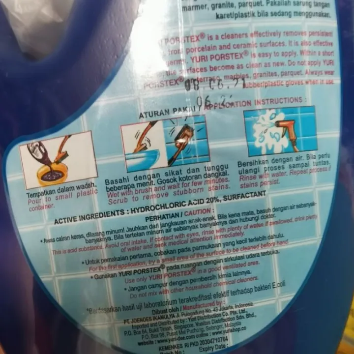 YURI PORSTEX porstek prostex Pembersih Kerak Keramik Porselen Wc Kloset ...