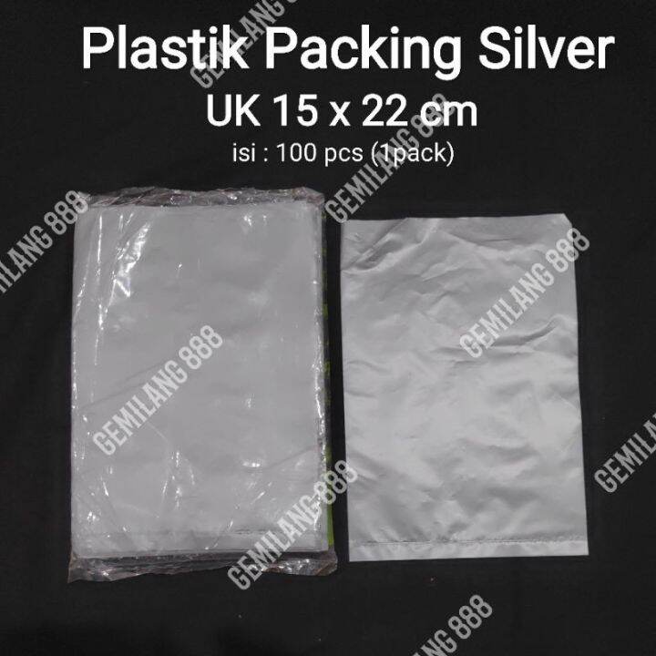 Plastik packing Silver 15x22 (10bks), plastik bungkus paket olshop ...