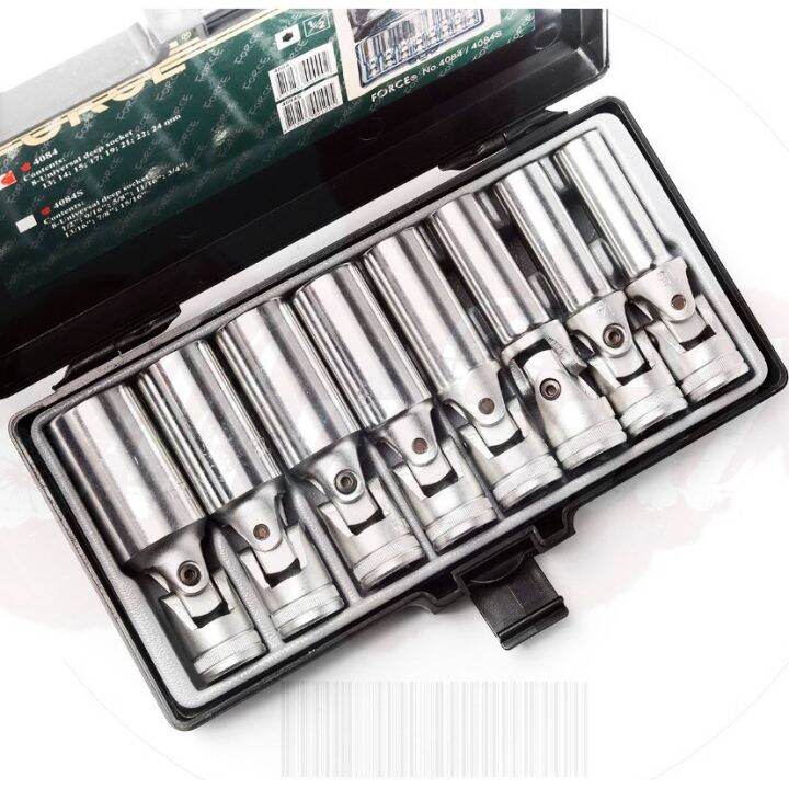 FORCE 4084 ชุดลูกบ็อก 1/2"แบบยาว คออ่อน 8ชิ้น | Lazada.co.th