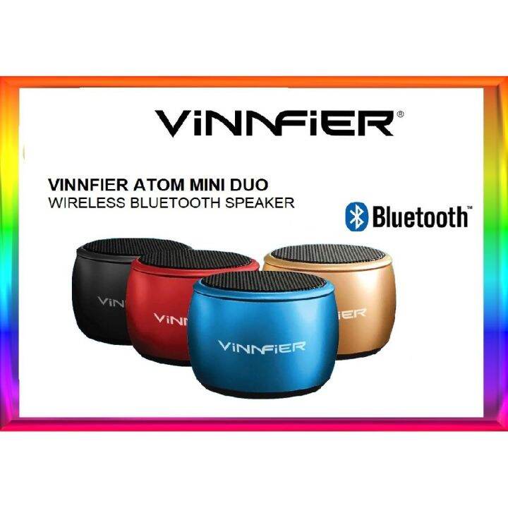 Vinnfier Atom Mini Duo Stereo Sound Bluetooth Speaker | Lazada