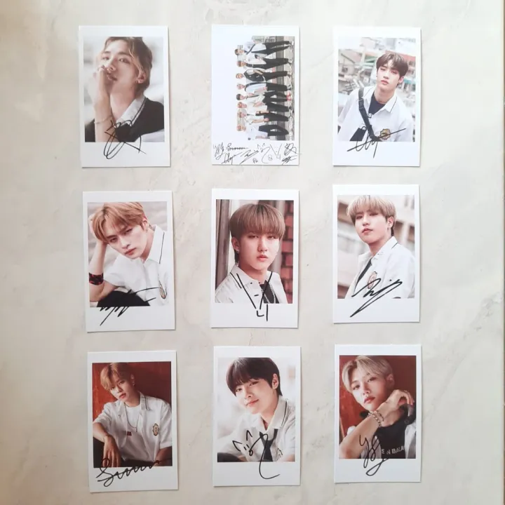 [Paket isi 8 foto] Photocard STRAY KIDS dengan tanda tangan STRAYKIDS ...