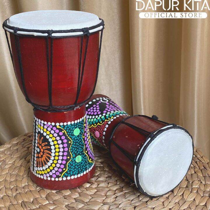 Jimbe Ukuran Besar 30 Cm, Mainan Anak Model Alat Musik Djembe Unik ...