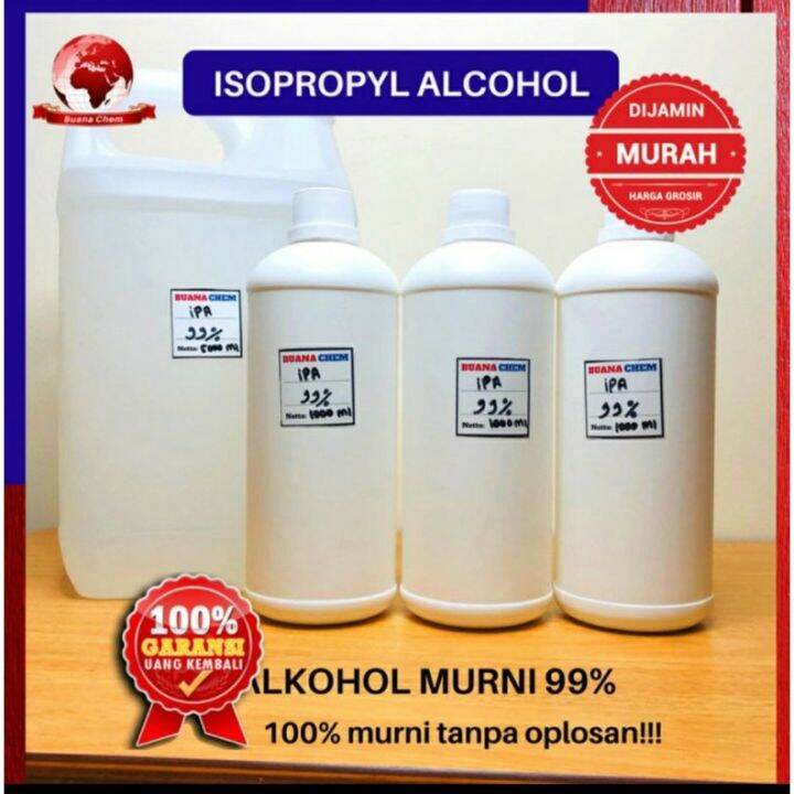 Alkohol Murni 99% 1 Liter / Alcohol / Isopropyl alcohol | Lazada Indonesia