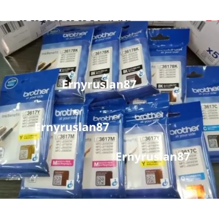 Tinta Brother LC3617 Original MFC J3530 B C M Y LC 3617 Resmi | Lazada ...
