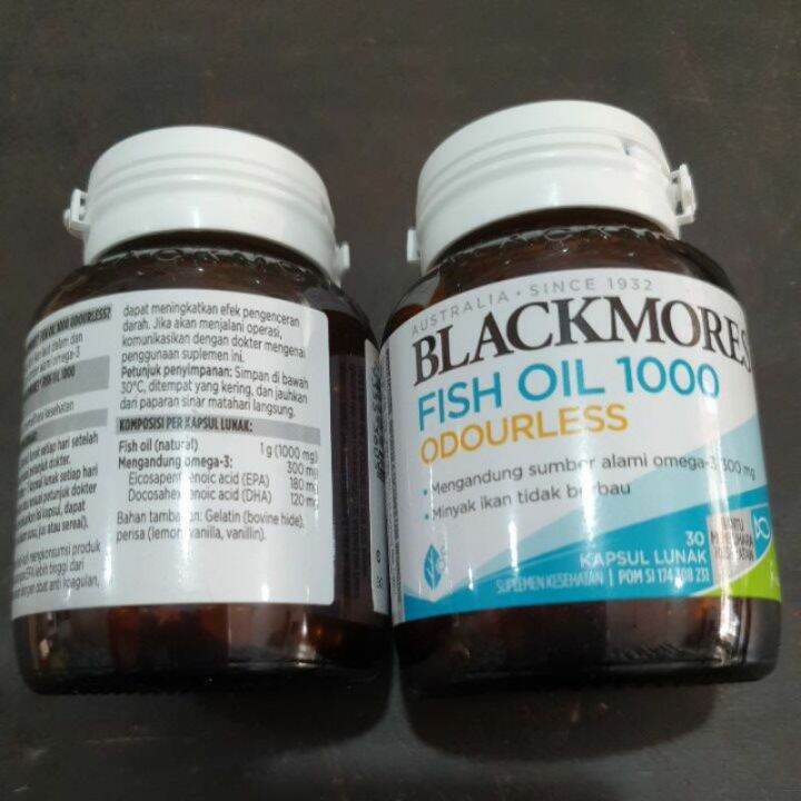 blackmores fish oil 1000 odourless 30 kapsul lunak | Lazada Indonesia