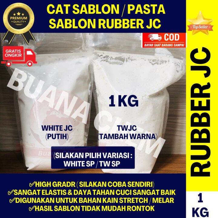 Cat Sablon / Pasta Sablon RUBBER JC 1 KG/ Sablon Rubber / Bahan Sablon ...