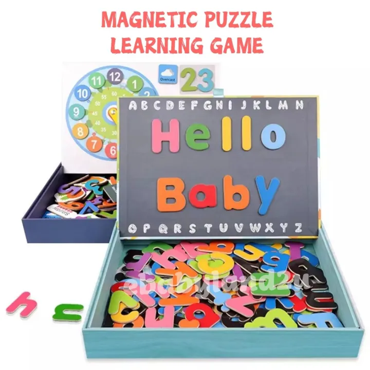 Early Learning Magnetic Alphabet Number Spelling Game Puzzle Learning ...