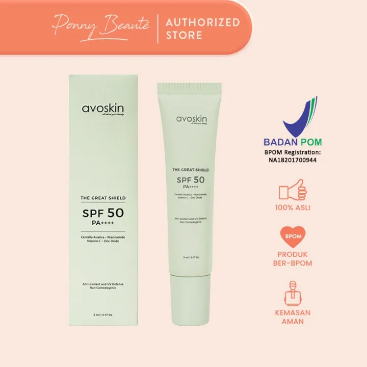 Avoskin The Great Shield SPF 50 PA++++ - 5ml | Lazada Indonesia