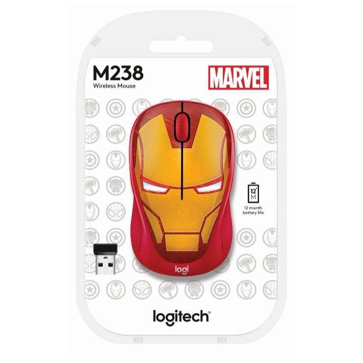 Mouse Logitech M238 Marvel Wireless Original Resmi - IronMan Character ...