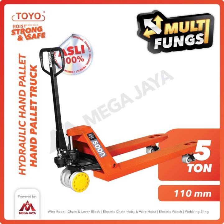 Hydraulic Hand Pallet Truck Trolley 5 Ton / 5000 Kg TOYO | Lazada Indonesia