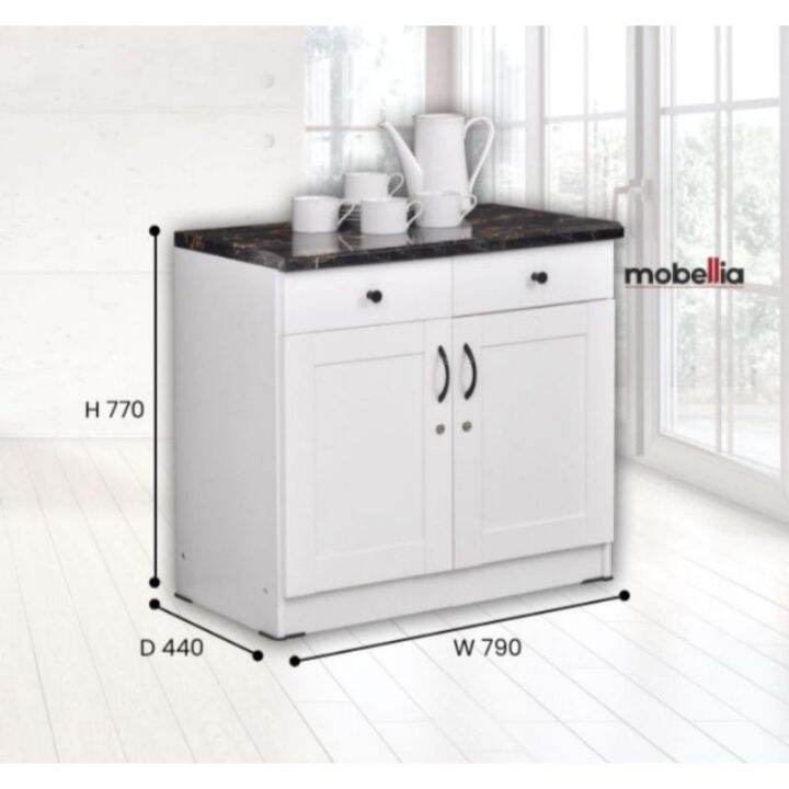 kitchen set bawah lemari laci dapur putih minimalis | Lazada Indonesia