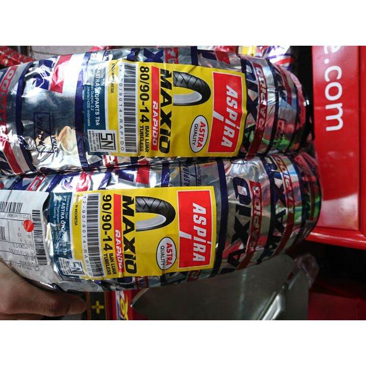Paket Ban Motor Matic Tubeless Maxio 80 90 & 90 90 ring 14 ukuran standar motor matic | Lazada ...