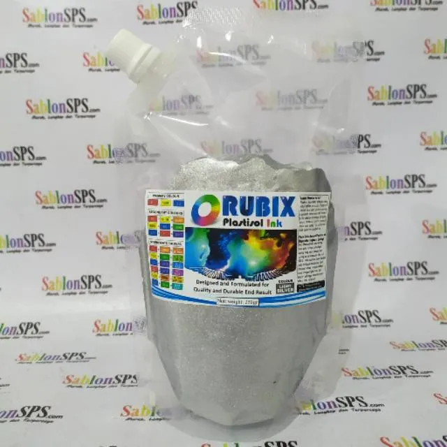 TINTA SABLON PLASTISOL RUBIX LIGHT SILVER 250GR | Lazada Indonesia