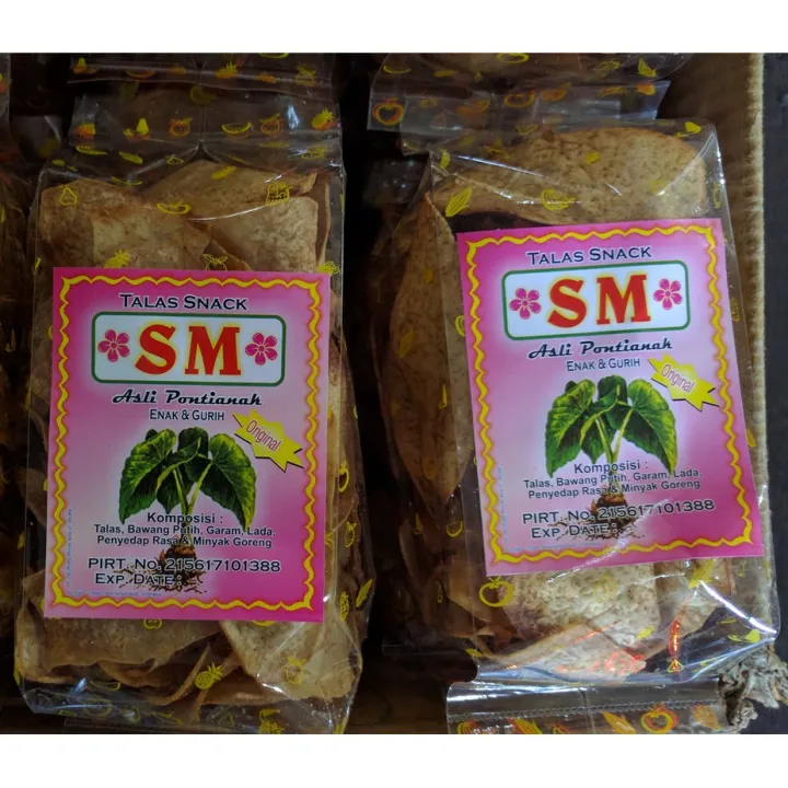 SNACK TALAS SM KERIPIK LEBAR DAN TIPIS KHAS PONTIANAK PALING ENAK DAN ...