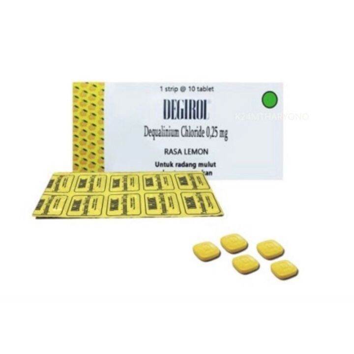 Degirol Lozenges Isi 10 Tablet / Obat Radang Mulut dan Tenggorokan ...