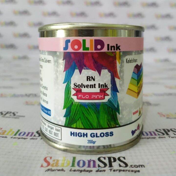 TINTA SABLON PVC SOLVENT BASED 200 gr FLO PINK KERTAS/ VINYL/ AKRILIK ...