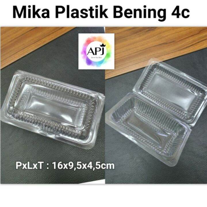 ISI 100PCS Mika Plastik Bening Ukuran 4C / Mika Kue Bening 4C / Mika ...