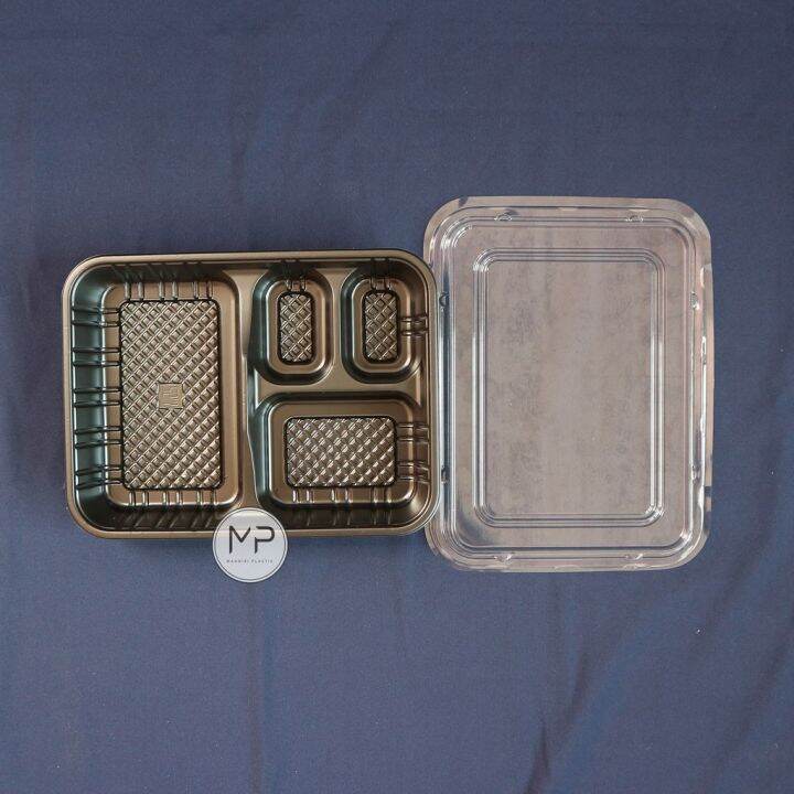 Tray Bento 4 Sekat / Mika Bento / Box Bento / Kotak Bento (per 10pcs ...
