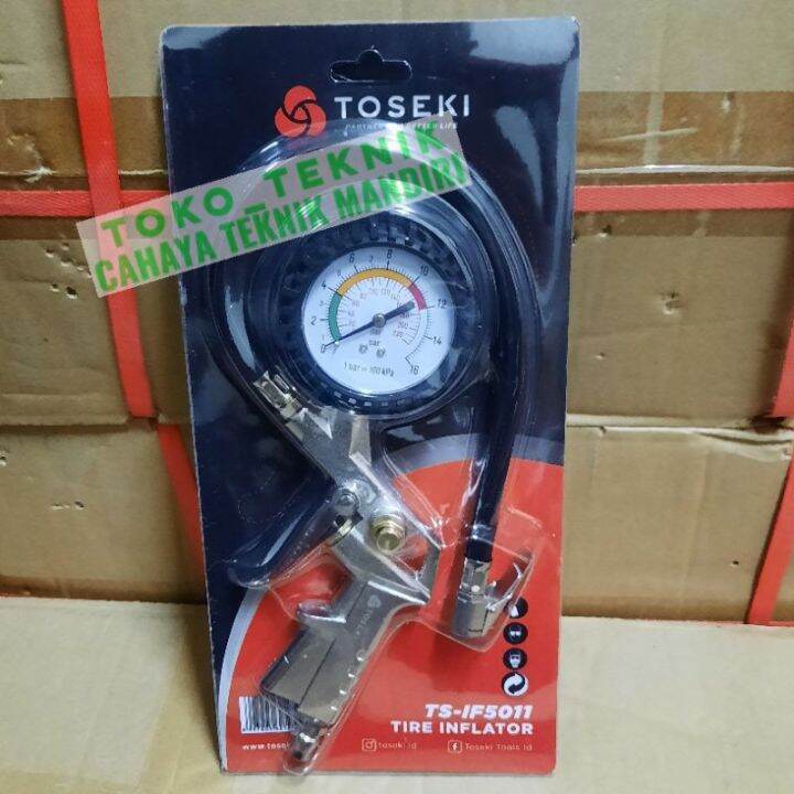 Alat ukur dan isi angin ban motor / mobil TOSEKI inflator 3 in 1 ...