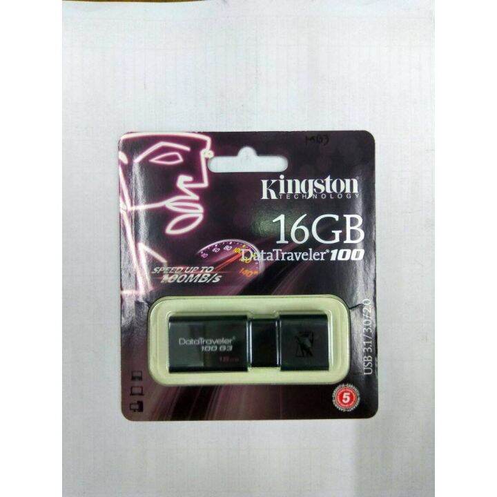 FLASHDISK KINGSTON 16GB DATATRAVELER 100 G3 USB 3.0 ORIGINAL 100% ...