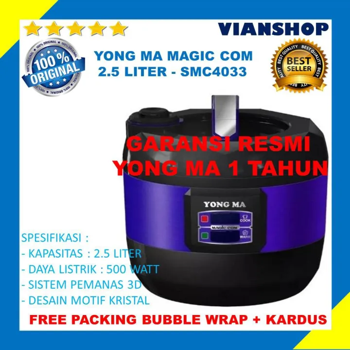 Rice Cooker Yong Ma Magic Com Smc4033 Yongma Mejikom 3 In 1 Penanak ...