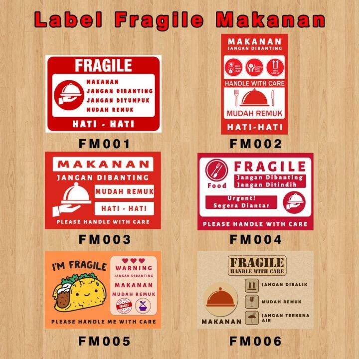 LABEL / STICKER FRAGILE FOOD / MAKANAN | Lazada Indonesia
