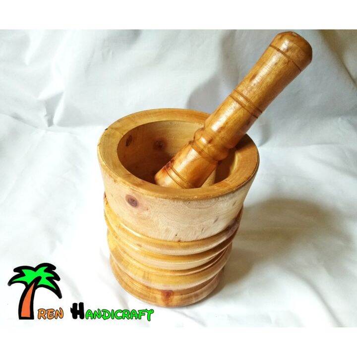 lumpang kayu mahoni 17cm/lumpang besar | Lazada Indonesia